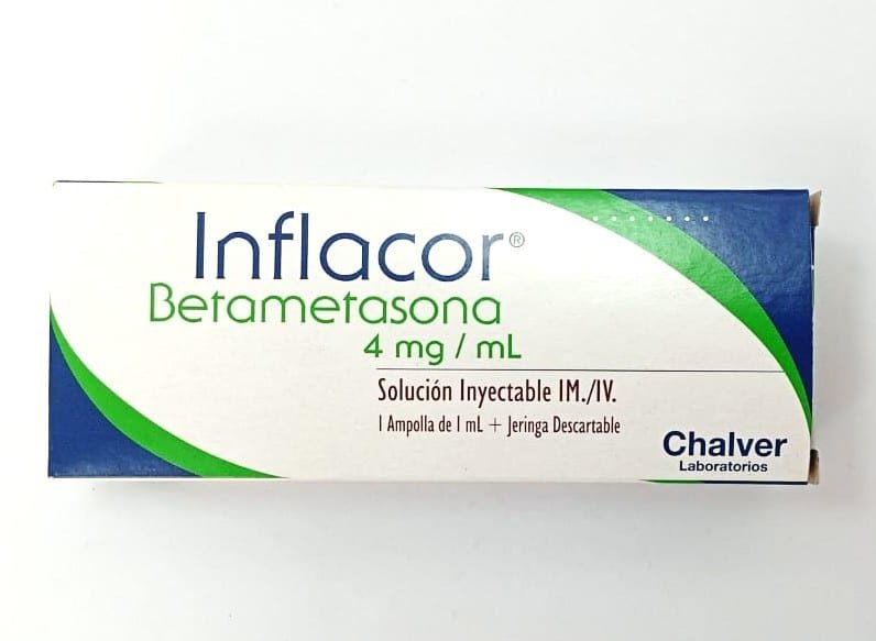 INFLACOR, betametasona 4mg/mL, solucion inyectable, 1 ampolla y jeringa ...